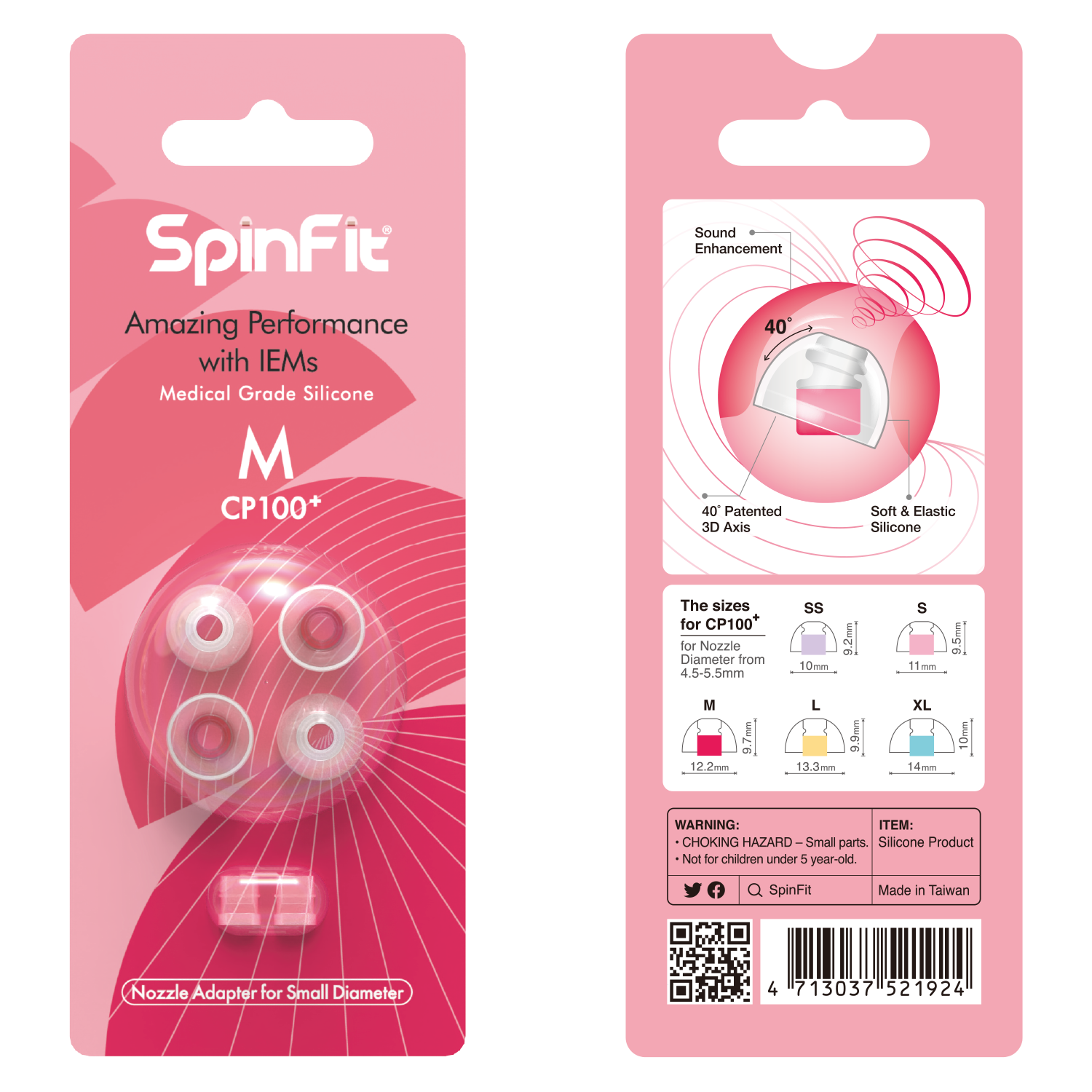 SpinFit CP100+ (V2) | Transparent Red (M) | HL01882.M